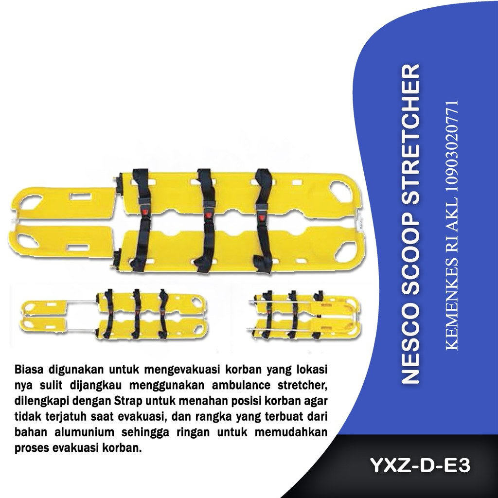 Nesco Scoop Stretcher, Type Yxz-D-E3, Tandu Lipat Medis | Syaf Unica Indonesia