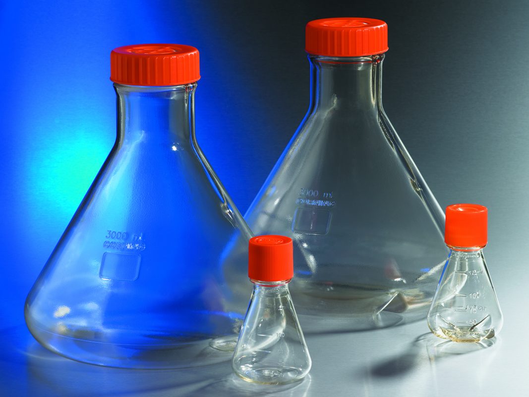 431143 Corning® 125 mL Polycarbonate Erlenmeyer Flask with Vent Cap ...
