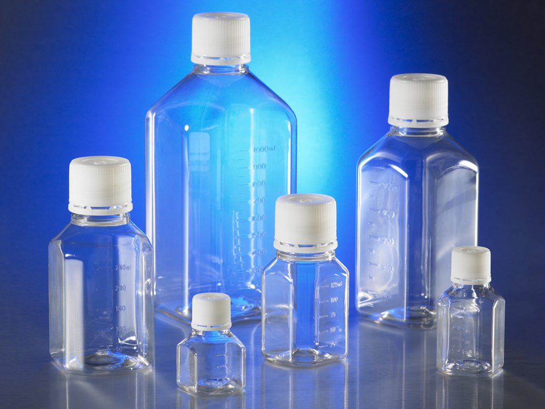 431734 Corning® 1L Octagonal PET Storage Bottles with 31.7 mm Screw ...