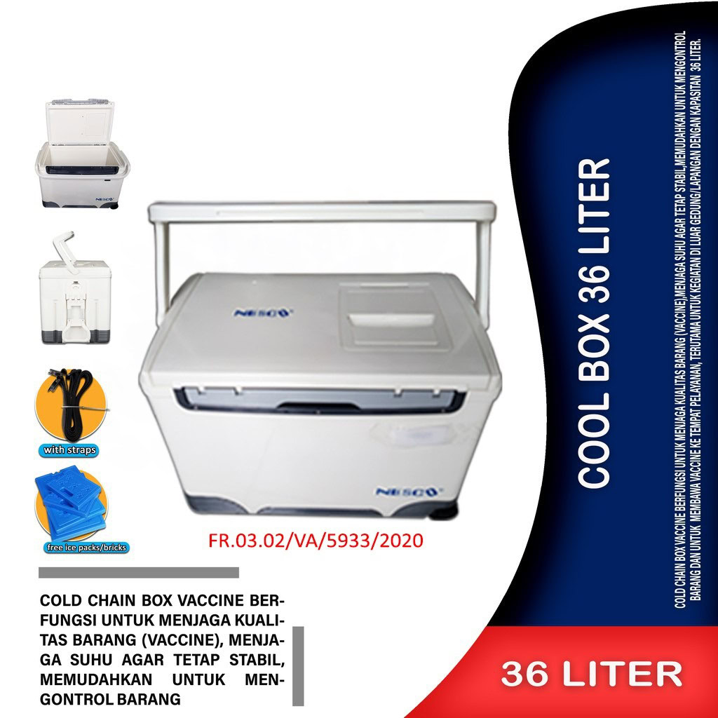 NESCO COOL BOX VAKSIN UKURAN 36 LITER | Syaf Unica Indonesia