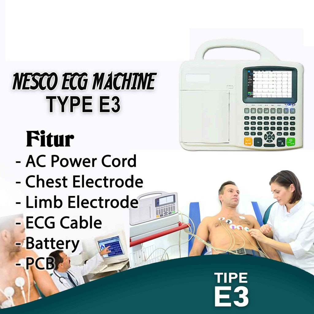 NESCO ECG MACHINE, TYPE E3 | Syaf Unica Indonesia