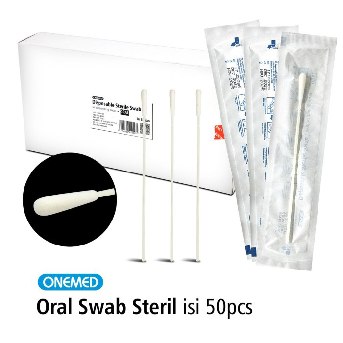 Oral Swab Steril / Flocked Swab Oro Onemed Box Isi 50 Pcs | Syaf Unica ...