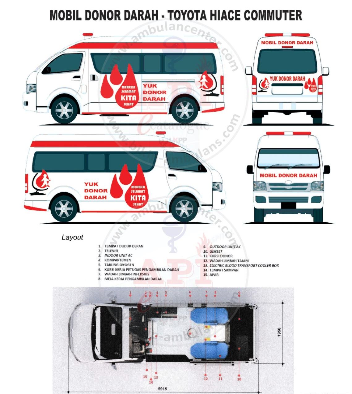 MOBIL DONOR DARAH TOYOTA HIACE COMMUTER | Syaf Unica Indonesia