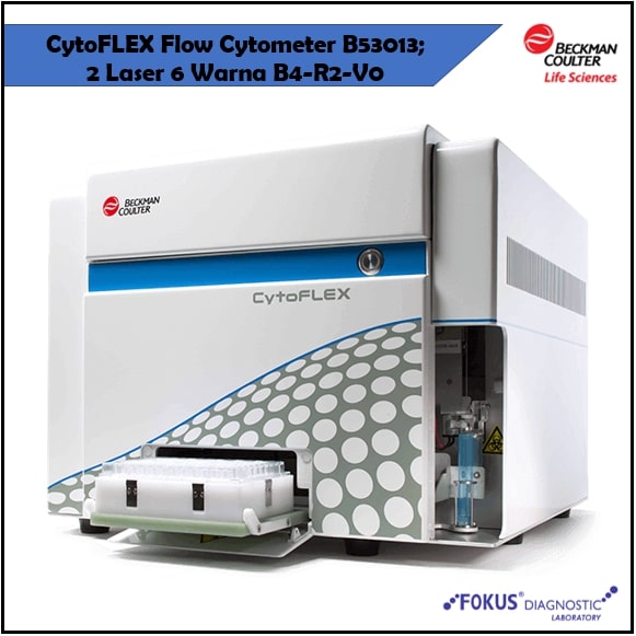 BECKMAN COULTER CytoFLEX Flow Cytometer B53013; 2 Laser 6 Warna B4-R2 ...