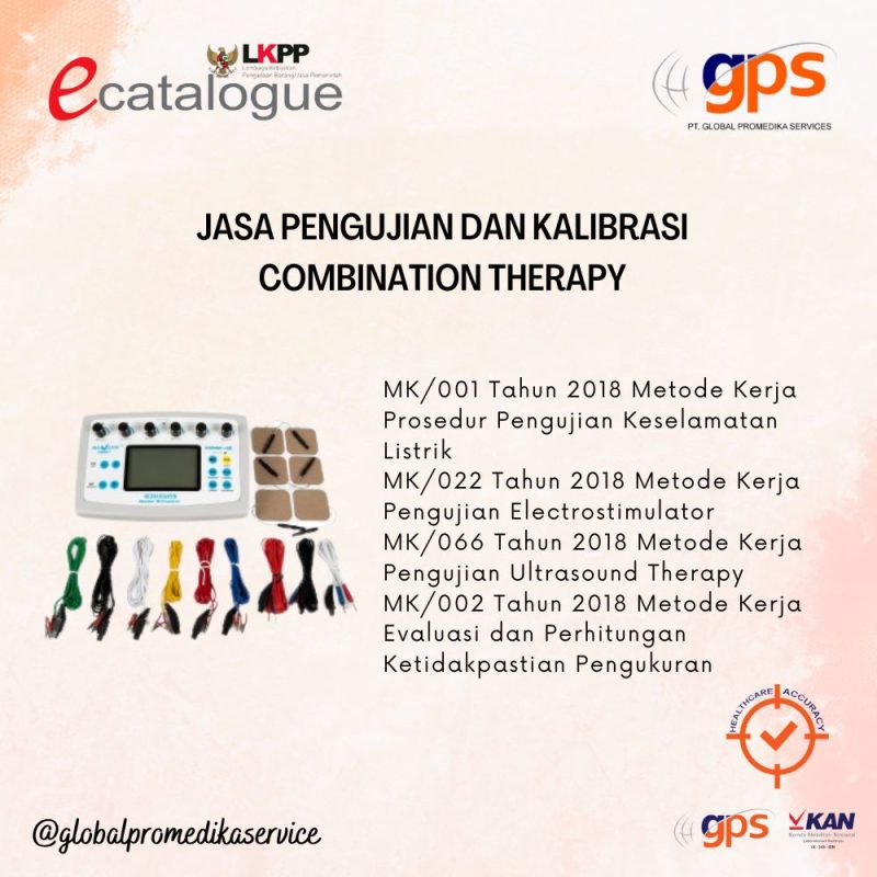 Jasa Pengujian dan/atau Kalibrasi Combination Therapy (TENS + UST) GPS ...